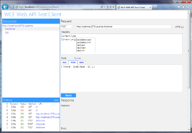 WCF Web API Test Client | Israel Aece